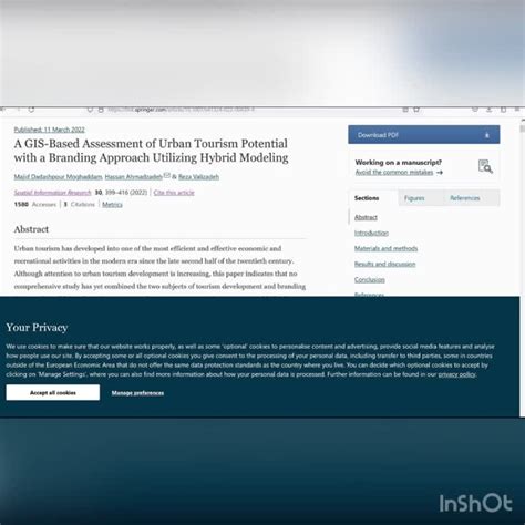 Dr Majid Dadashpour Moghaddam On Linkedin A Gis Based Assessement Of Urban Turism Potential