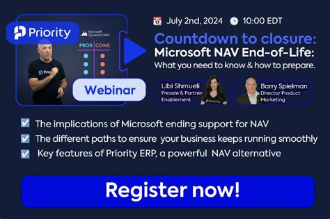 Priority Software On Linkedin Erp Microsoftnav Endoflife Webinar