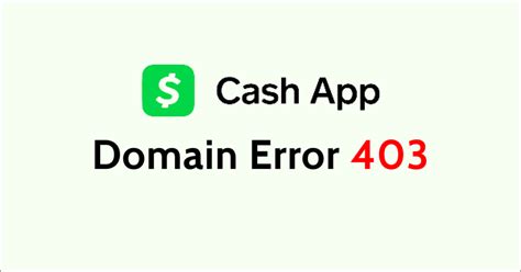 How To Fix Cash App Domain Error 403 Networkbuildz