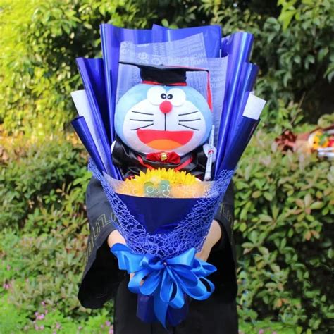 Cartoon Doremon Kawaii Plush Bouquet