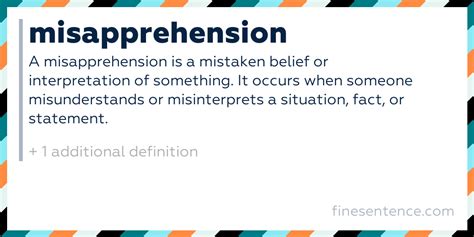 Misapprehension Meaning Definitions Translation And Examples