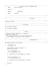 Determining Odd Or Even Numbers In C Programming Lab Course Hero
