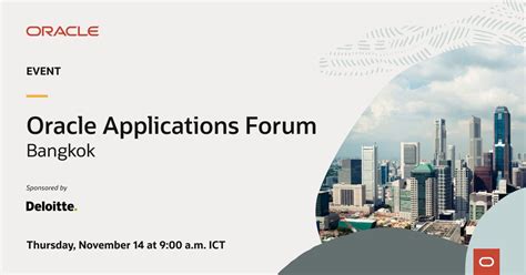 Rohit Rawat On Linkedin Join The Oracle Applications Forum In Bangkok On Nov 14 Finance And Hr