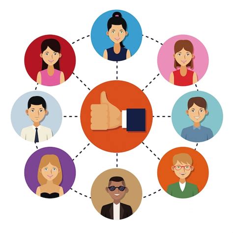 소셜 네트워크 아이콘 프리미엄 벡터