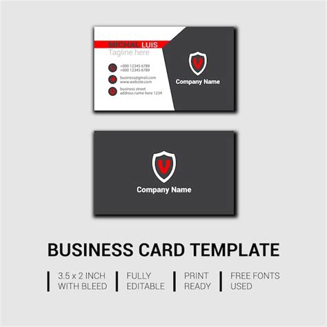 명함 디자인 기업 및 디자인 프리미엄 벡터