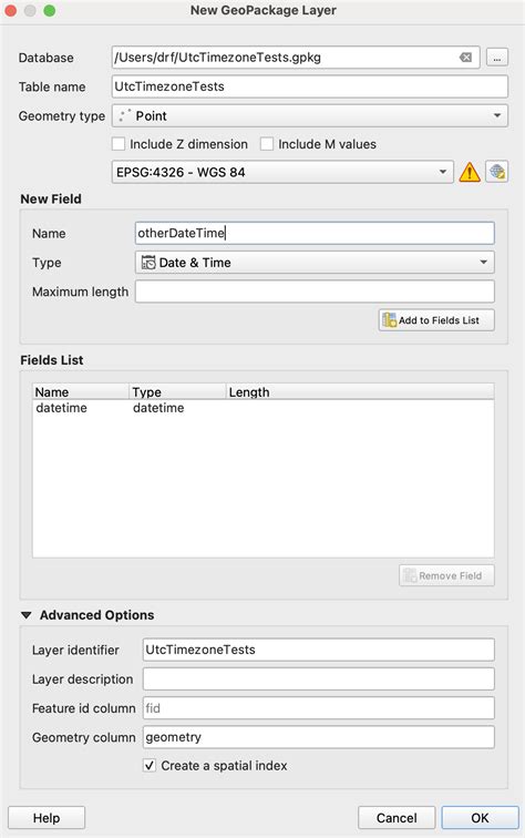 Geopackage Qgis Cant Create Layers With Datetime With Utc Data