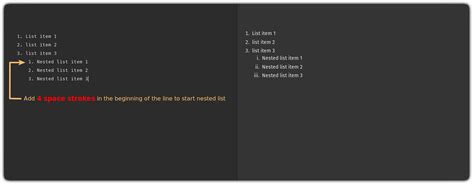 how to add bullet points and numbered lists in markdown