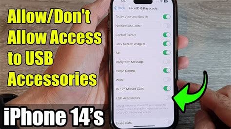 IPhone 14 S 14 Pro Max How To Allow Don T Allow Access To USB Accessories When IPhone Is Locked