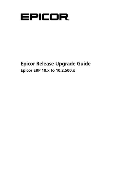 Epicor Release Upgrade Guide Epicor Erp 10 X To 10 2 500 X Pdf Public Key Certificate