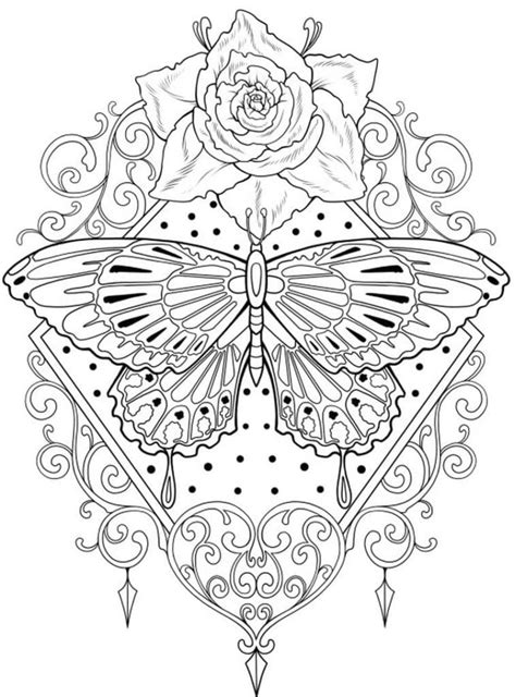 Butterfly Tattoo Coloring