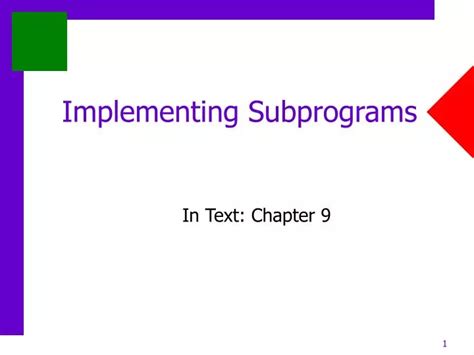 ppt implementing subprograms powerpoint presentation free download