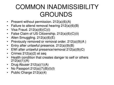 Ppt Application For Inadmissibility Waiver Powerpoint Presentation Free Download Id 751037