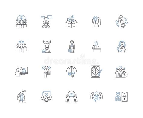 Consulting And Advising Line Icons Collection Strategy Solutions