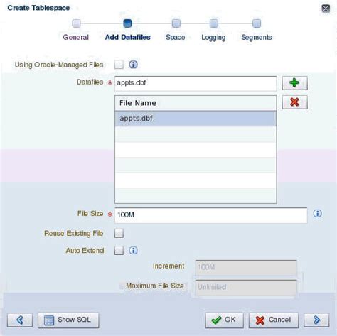 Managing Database Storage Structures