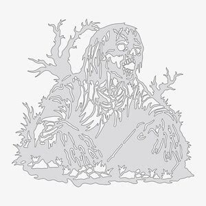 Zombie 4 Reusable Airbrush Stencil Template Etsy
