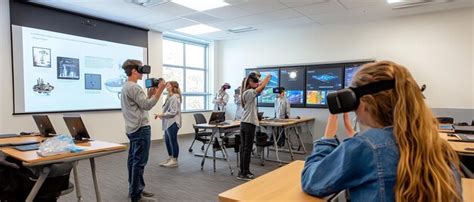 Modern Classroom Or Tech Lab With Cuttingedge Equipment Premium Ai Generated Image