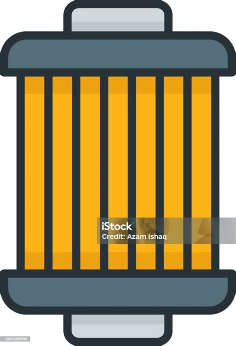 에어 필터 컨셉 벡터 컬러 아이콘 디자인 자동차 서비스 및 자동차 수리점 기호 로리 예비 부품 사인 자동차 정비사 스톡 일러스트 공기 오염에 대한 스톡 벡터 아트 및 기타