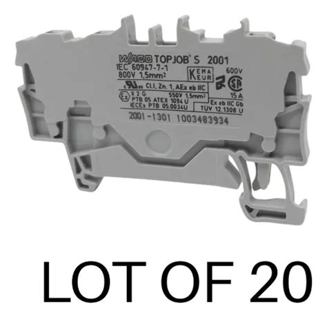 Lot Of 20 Wago Iec 60947 7 1 800v 15mm Kema Terminal Bl Aam Meses