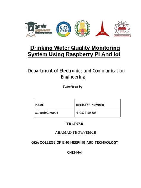 Water Quality Monitoring Using Iot With Raspberry Pi Pdf Internet Of Things Ph