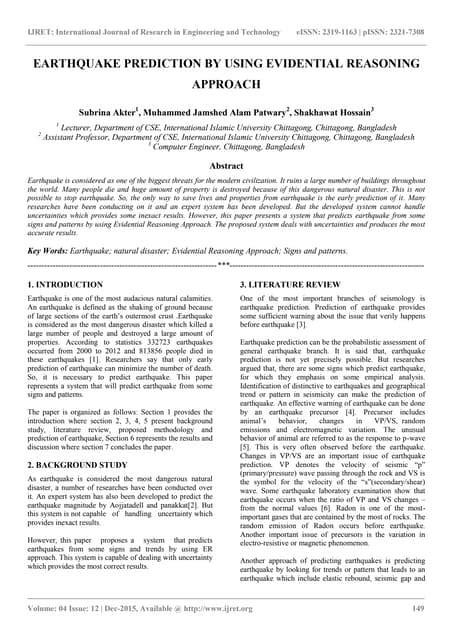 Earthquake Prediction Ppt That Helps For Predicting The Earthquake
