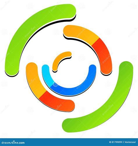 Concentric Circles With Random Lines Segmented Circles Abstract Stock