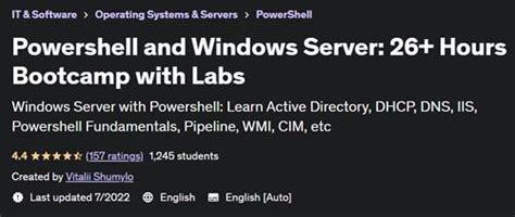 powershell and windows server 26 hours bootcamp with labs