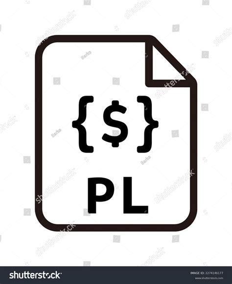 File Formats Vector Icon Illustration Perl Stock Vector Royalty Free Shutterstock