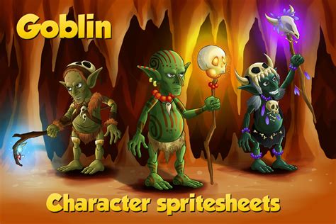 2d Game Goblin Character Sprite