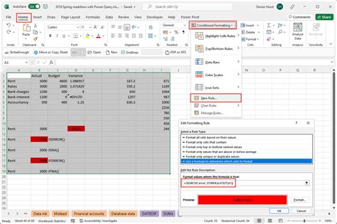 Conditional Formatting And Spreadsheet Review Icaew
