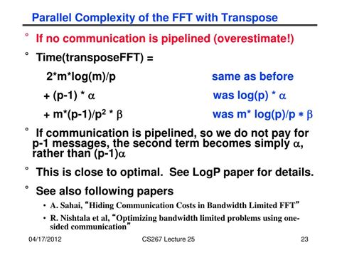 PPT Parallel Spectral Methods Fast Fourier Transform FFTs With Applications PowerPoint