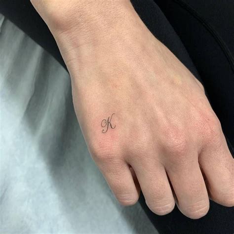 Minimalist Letter K Tattoo On The Hand Hand Tattoos Tattoos