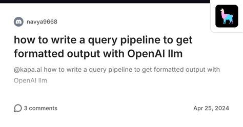 How To Write A Query Pipeline To Get Formatted Output W