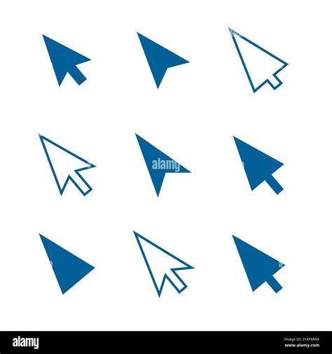 Collection Of Flat Mouse Cursor Pointer Element Sign Design Vector Stock Vector Image And Art Alamy
