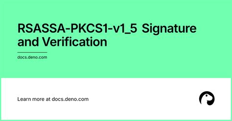 Rsassa Pkcs1 V15 Signature And Verification