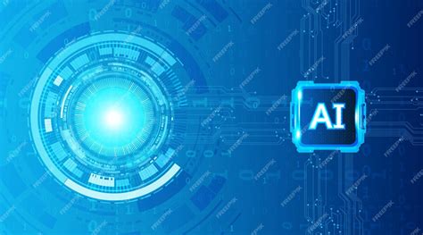premium vector composition of ai binary coding processing over blue