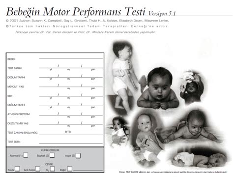 Bebeğin Motor Performans Testi Timp
