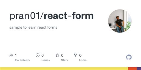 Github Pran01react Form Sample To Learn React Forms
