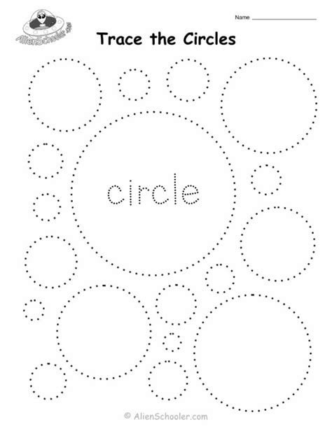 12 Free Tracing Circle Worksheets For Preschool And Kindergarten