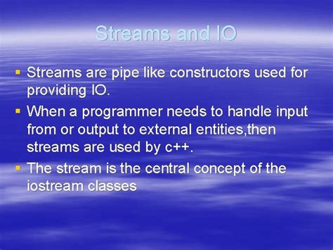 Streams And Io Streams Are Pipe Like Constructors