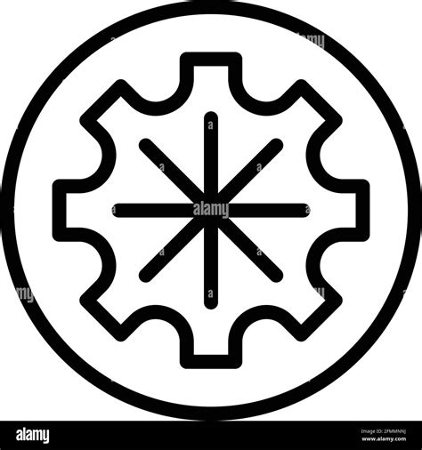 Api Gear System Icon Outline Api Gear System Vector Icon For Web