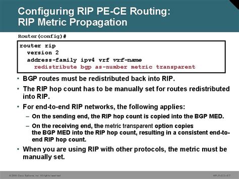 Mpls Vpn Implementation Configuring Smallscale Routing Protocols Between