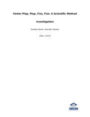 CHM 101L M1 Intro To Science Lab Report Docx Faster Plop Plop Fizz Fizz A Scientific Method