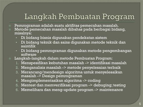 PPT KONSEP DASAR PEMROGRAMAN KOMPUTER DAN Algoritma PowerPoint Presentation ID