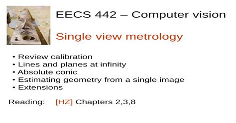 Pdf Eecs 442 Computer Vision Single View · Pdf Fileeecs 442