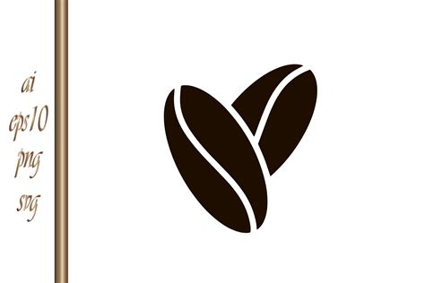 Coffee Bean Icon Stencil Food Drink Graphic By Irynashancheva · Creative Fabrica