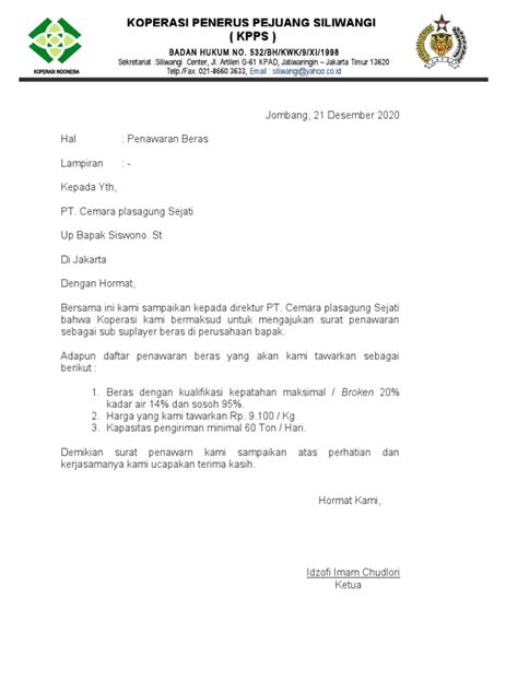 Kop Surat Kpps Siliwangi Pdf