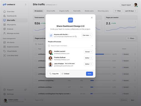 share modal — untitled ui by jordan hughes® on dribbble
