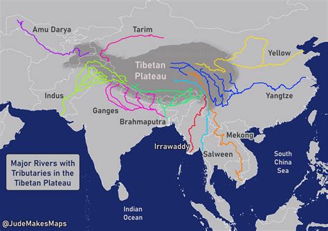 Tibetan Plateau On World Map