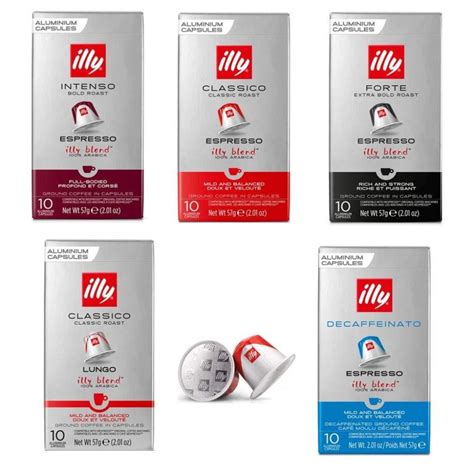 Illy Espresso Nespresso Compatible Coffee Capsules All 5 Blends