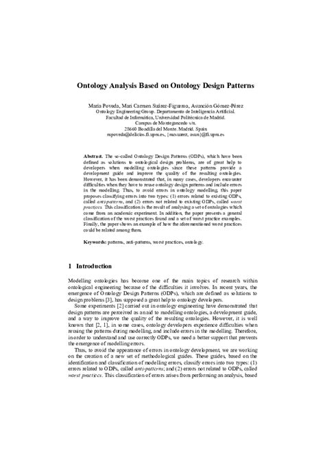 pdf ontology analysis based on ontology design patterns maria